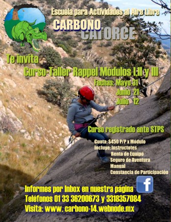 Curso Técnicas de Rapel Mòdulos I, II y III 3er. ciclo 2015. Fechas: 31 ...